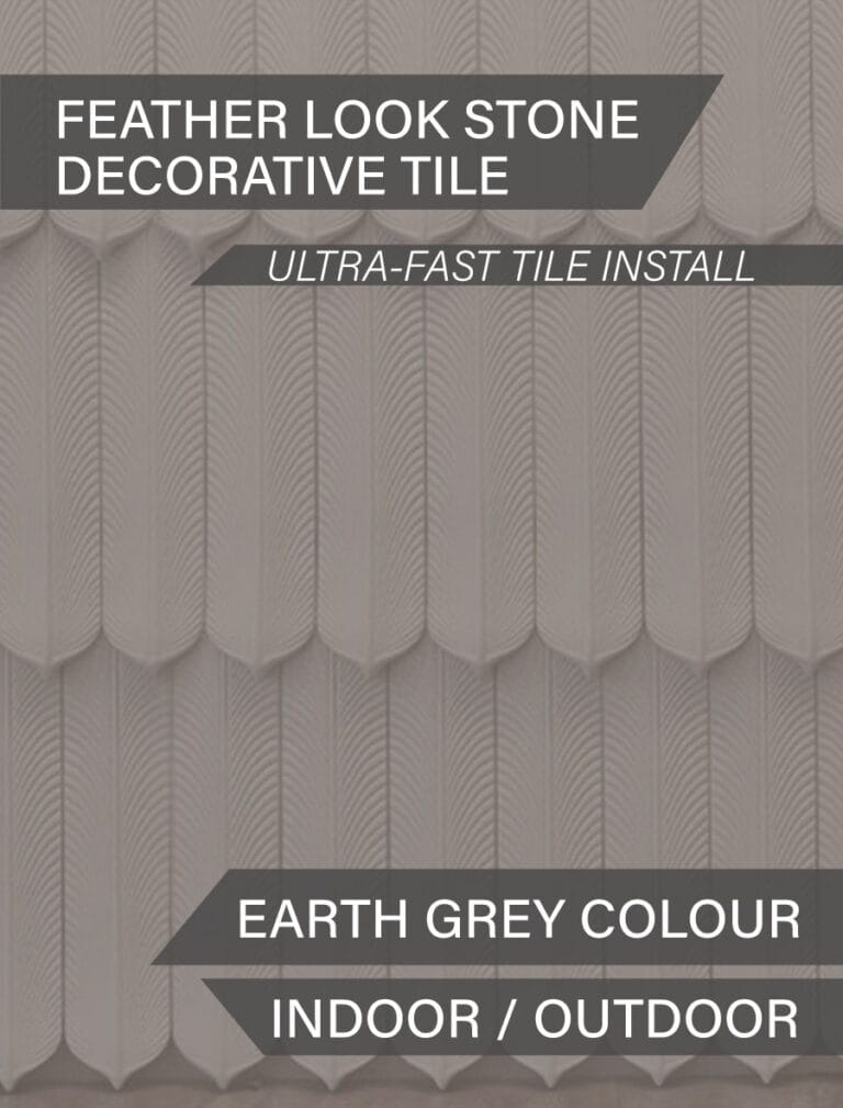 Feather Look Stone 900x200MM - Earth Grey colour - NOVA INTERIOR