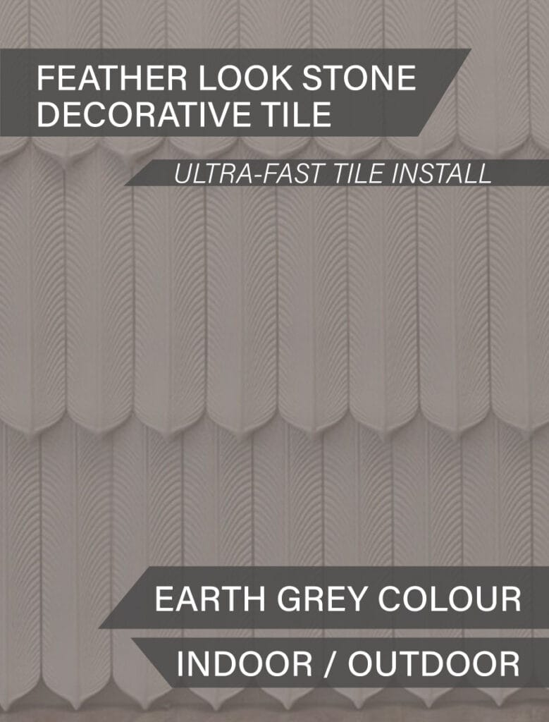 Feather Look Stone 900x200MM - Earth Grey colour - NOVA INTERIOR