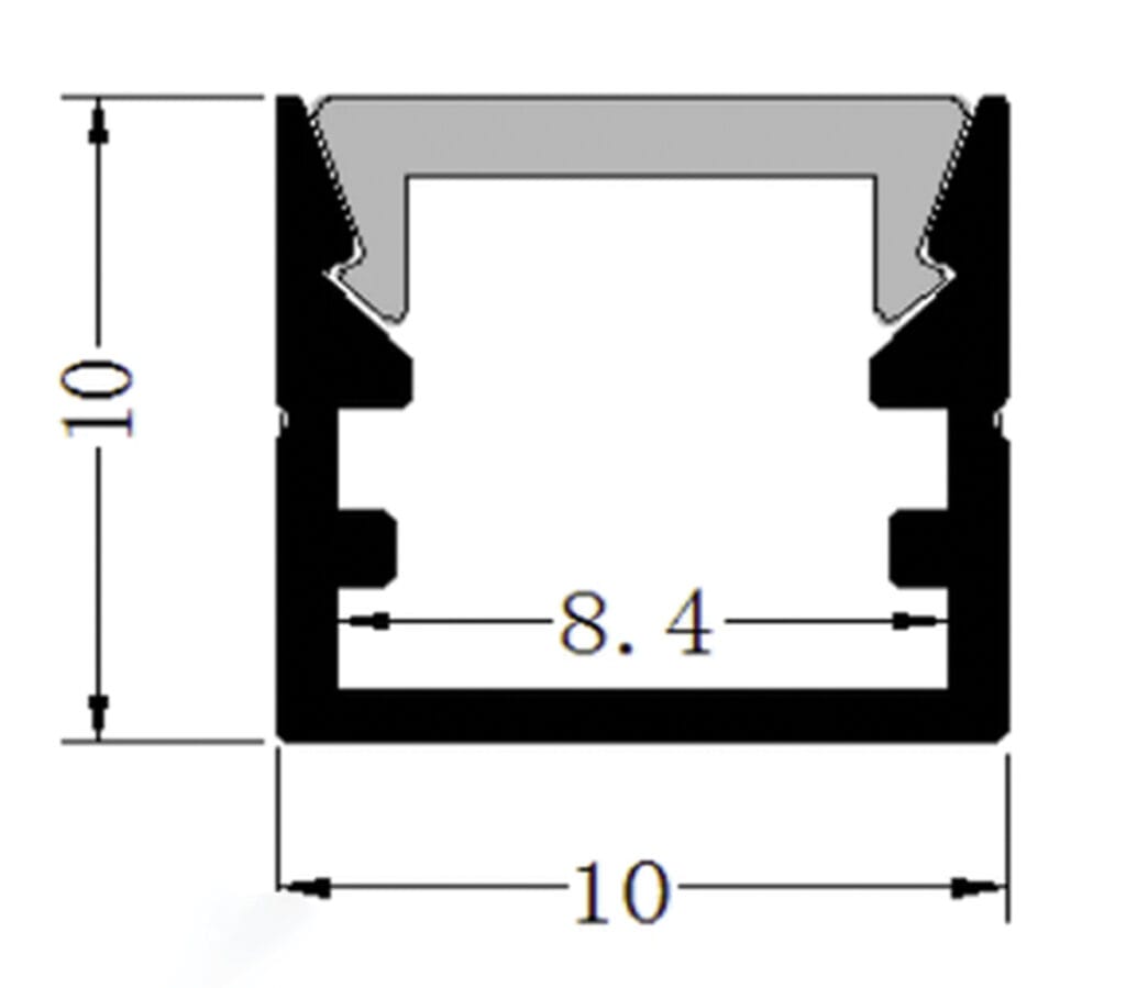LED Strip light with 10×10 surface mount channel 1500MM - NOVA INTERIOR